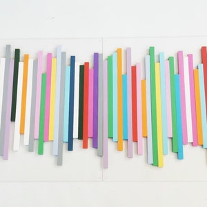 Wood Wall Art. Slats Wall Art in Happy and Bold Colors. 3D Art, Modern ...