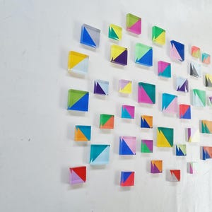 Hand-painted Acrylic Block Wall Art: Modern 3D Sculpture - Etsy