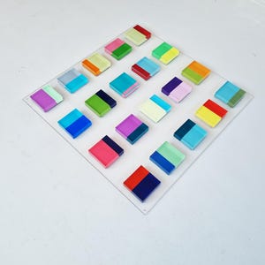 Hand-painted Acrylic Block Wall Art: Geometric Modern Decor - Etsy