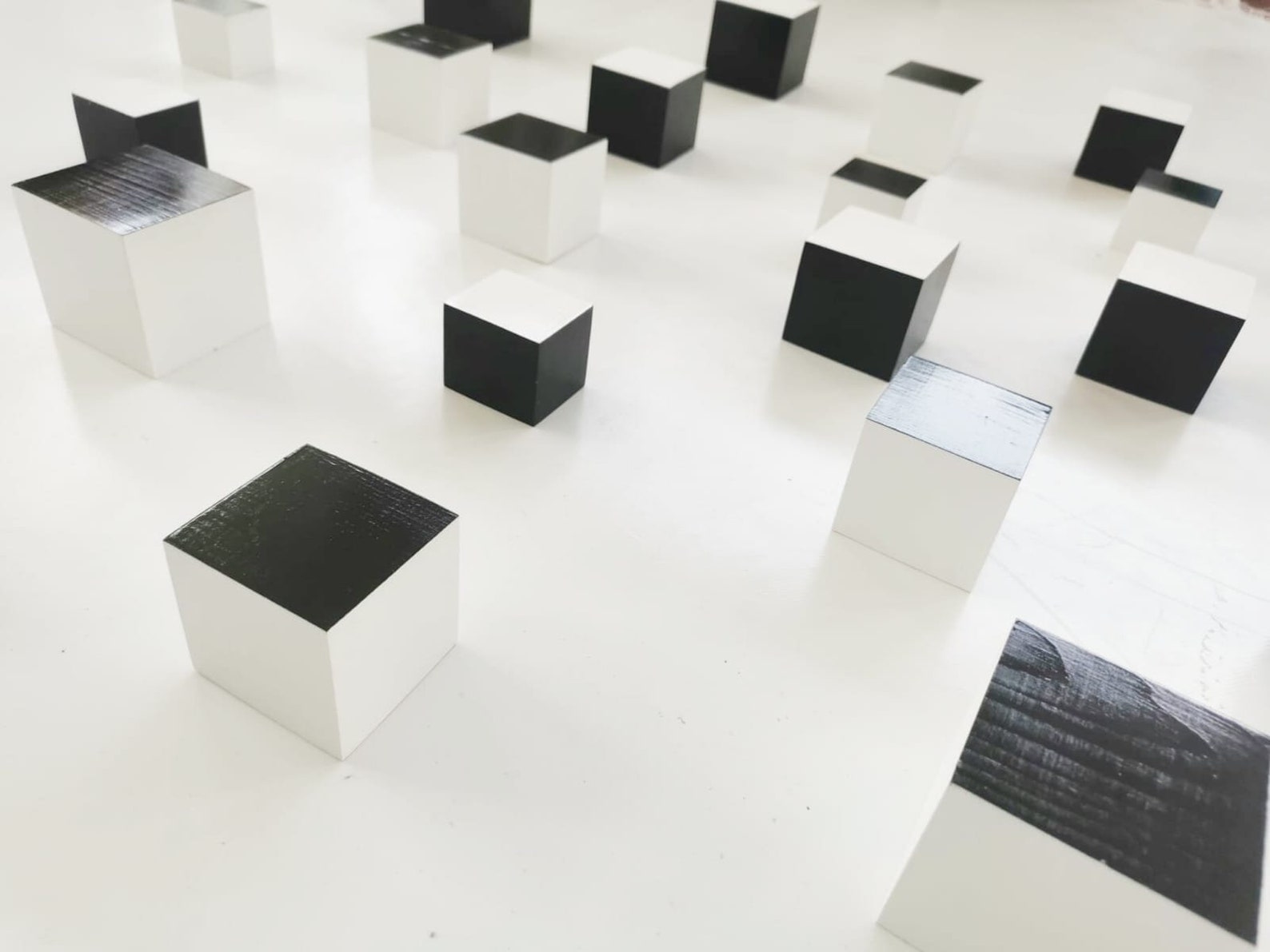 Modern Art Sculpture. Original Wood Wall Art. Wooden 3D Cubes - Etsy