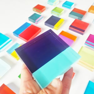 Hand Painted Acrylic Glass Wall Cubes, Geometric 3D Art - Etsy