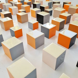 Set of Cubes, Hand Painted With High Quality,shiny Epoxy Resin Front ...