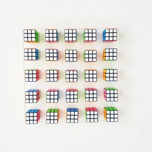 Original Retro Vintage White Toy Rubik Cube Art Piece. 80s Nostalgia ...