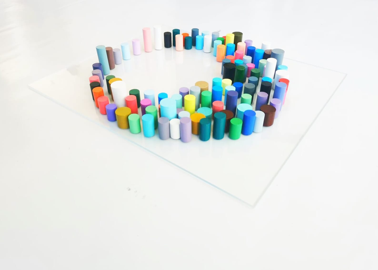 Circle Wood Wall Art in Happy Colors. Circular Sculpture Wooden Art. 3d ...