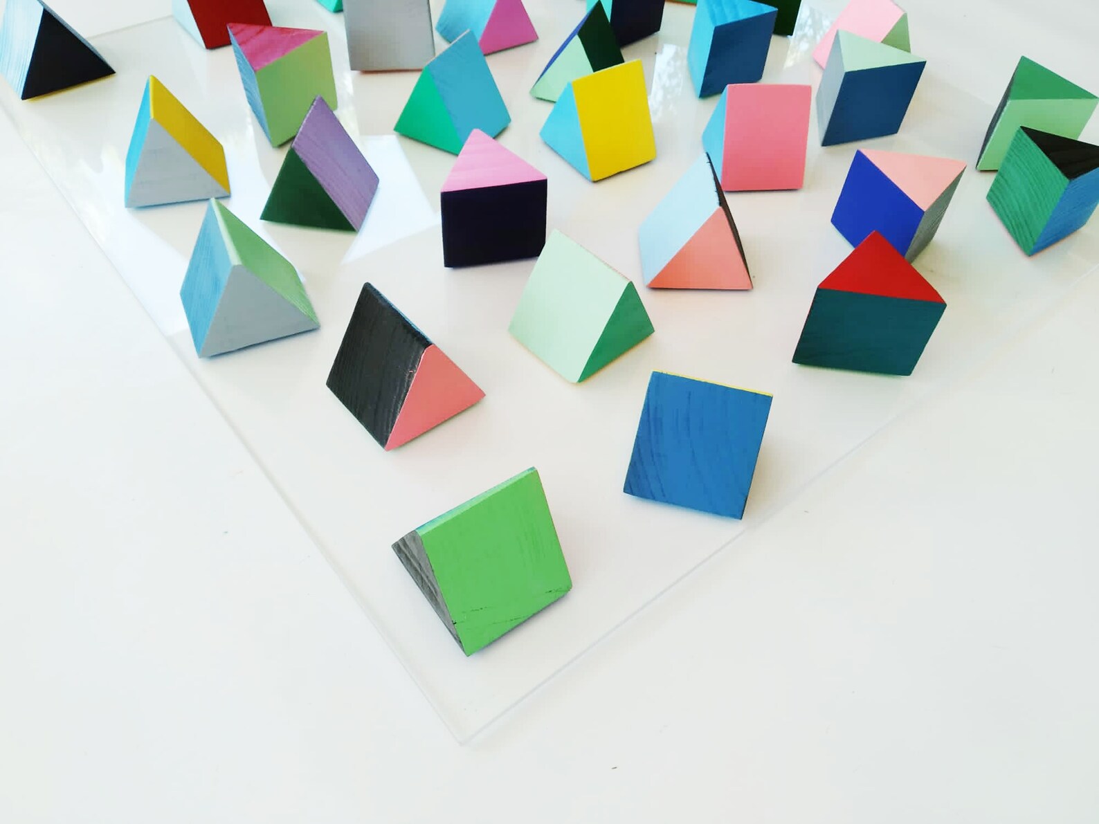 3D Triangles Wood Wall Art.© Wood Wall Hanging Art Geometric - Etsy