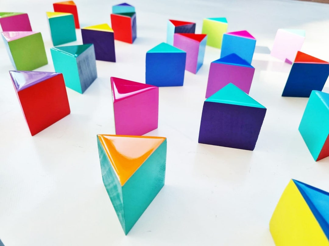 PACKS of Hand Painted Colored Triangles With High Quality,shiny Epoxy ...