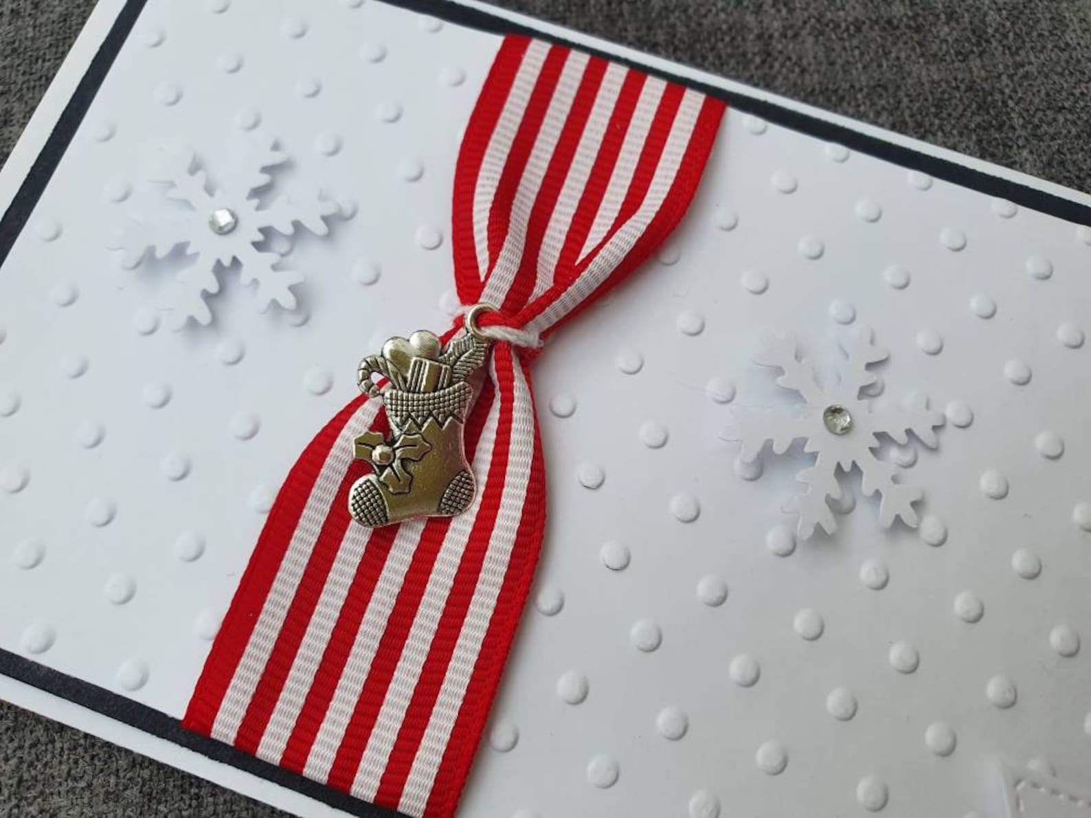 Handmade Christmas Money Wallet Card, Snowflake Charm - Etsy