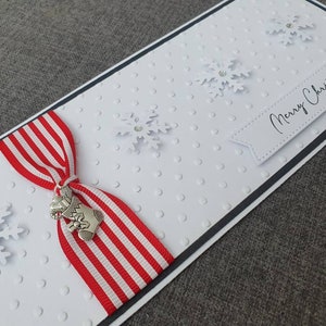 Handmade Christmas Money Wallet Card, Snowflake Charm - Etsy