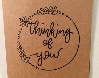 Hand lettered card | Etsy