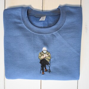 Embroidered Bernie Sanders Inauguration 2021 Sweatshirt | Grey Bernie ...