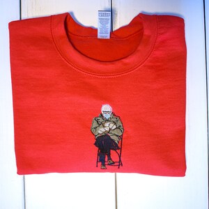 Embroidered Bernie Sanders Inauguration 2021 Sweatshirt | Grey Bernie ...