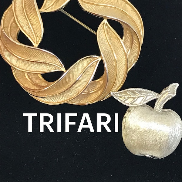 Trifari Brooch - Etsy