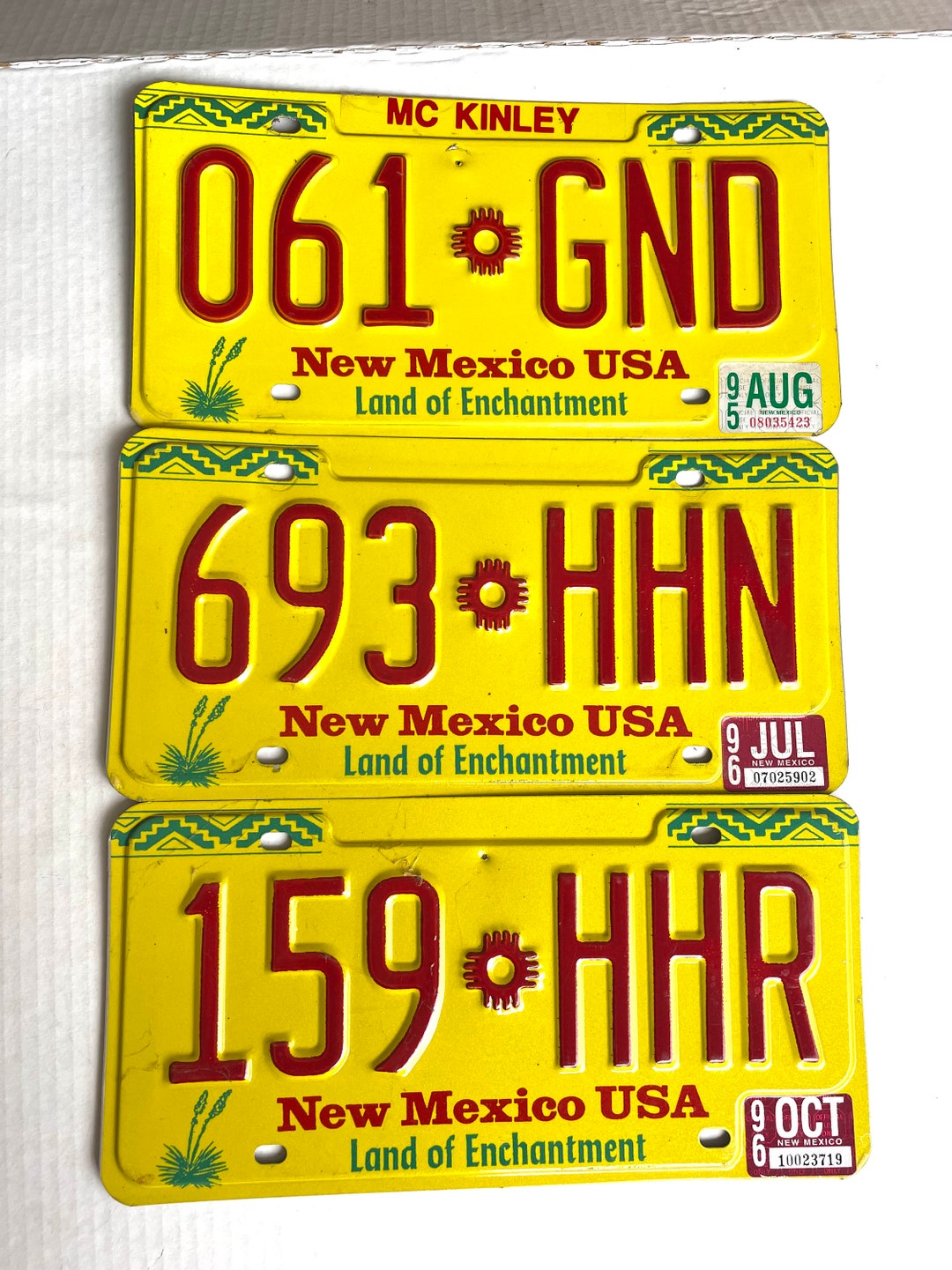 Lovely Yellow New Mexico OLD License Plate Tag Pick Your License Plate ...