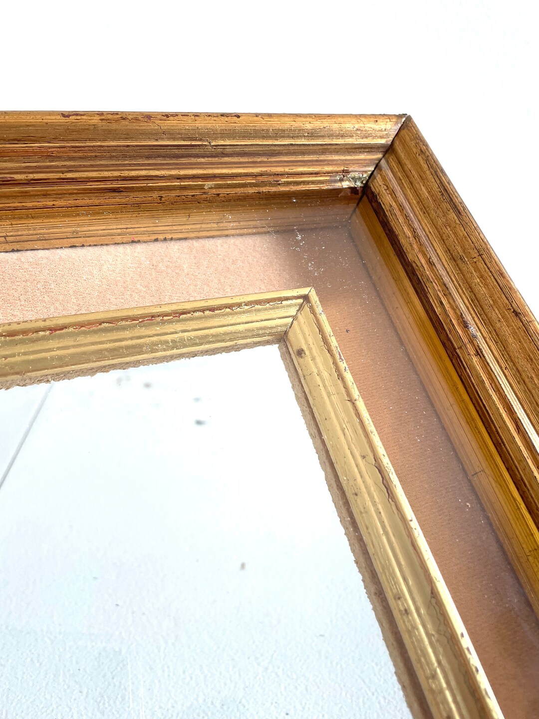 Lovely Gold Gild Shadow Frame 9.5" X 11 .5" Matted to 5" X 7" Fine Art ...
