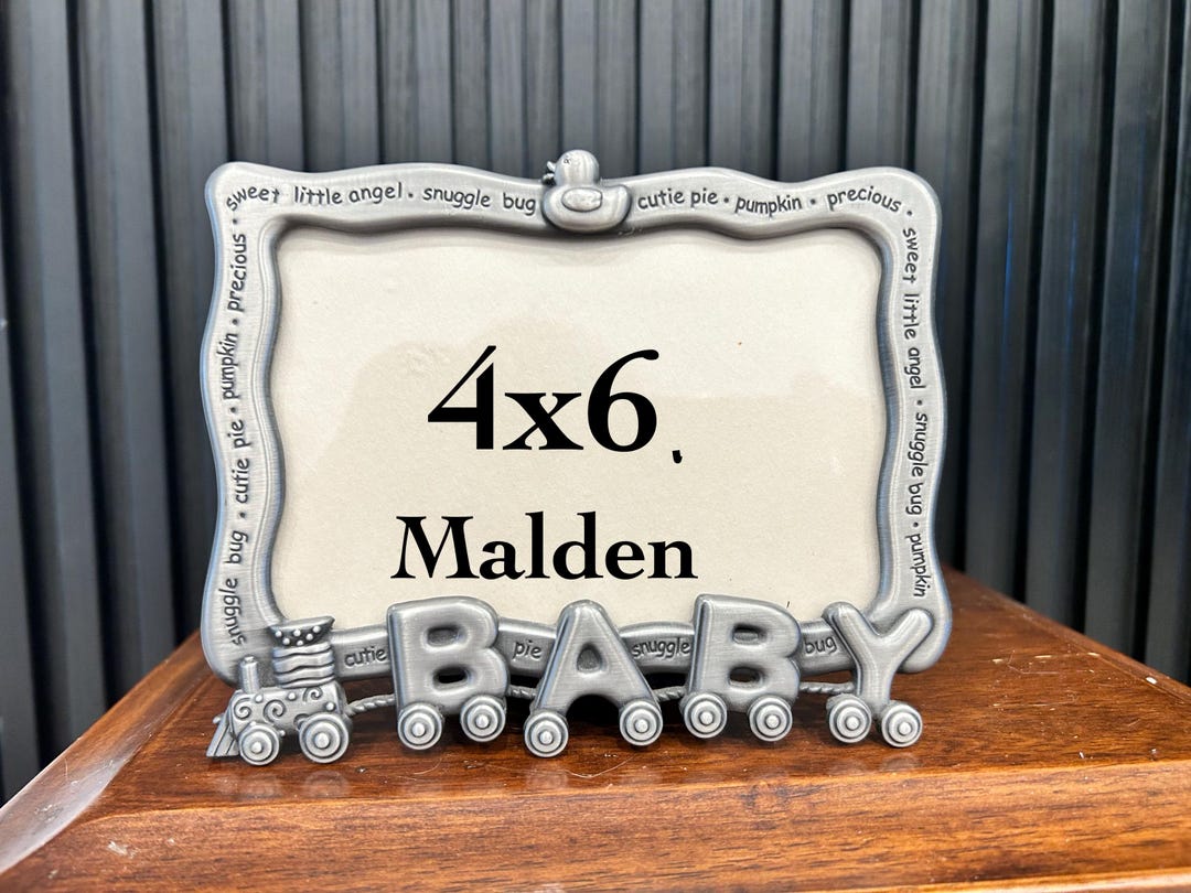 Lovely BABY Horizontal Pewter Picture Frame 4"x6' by Malden - Amazing ...