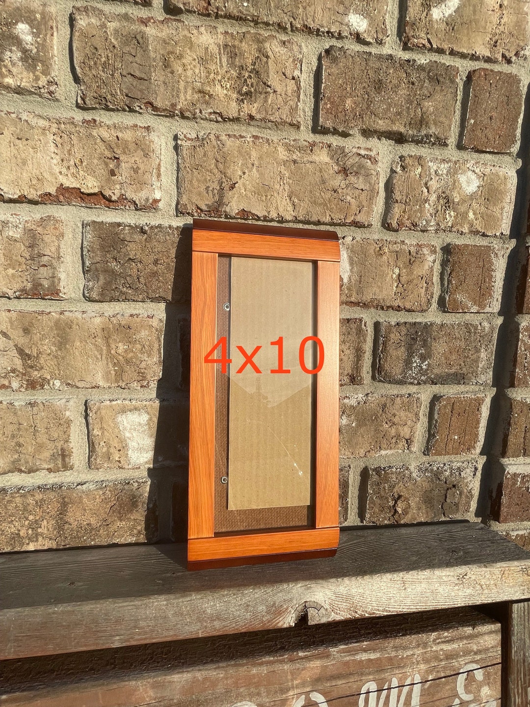 Vintage 4x10 Wood Picture Frame - Crescent Chestnut - Made in Thailand ...