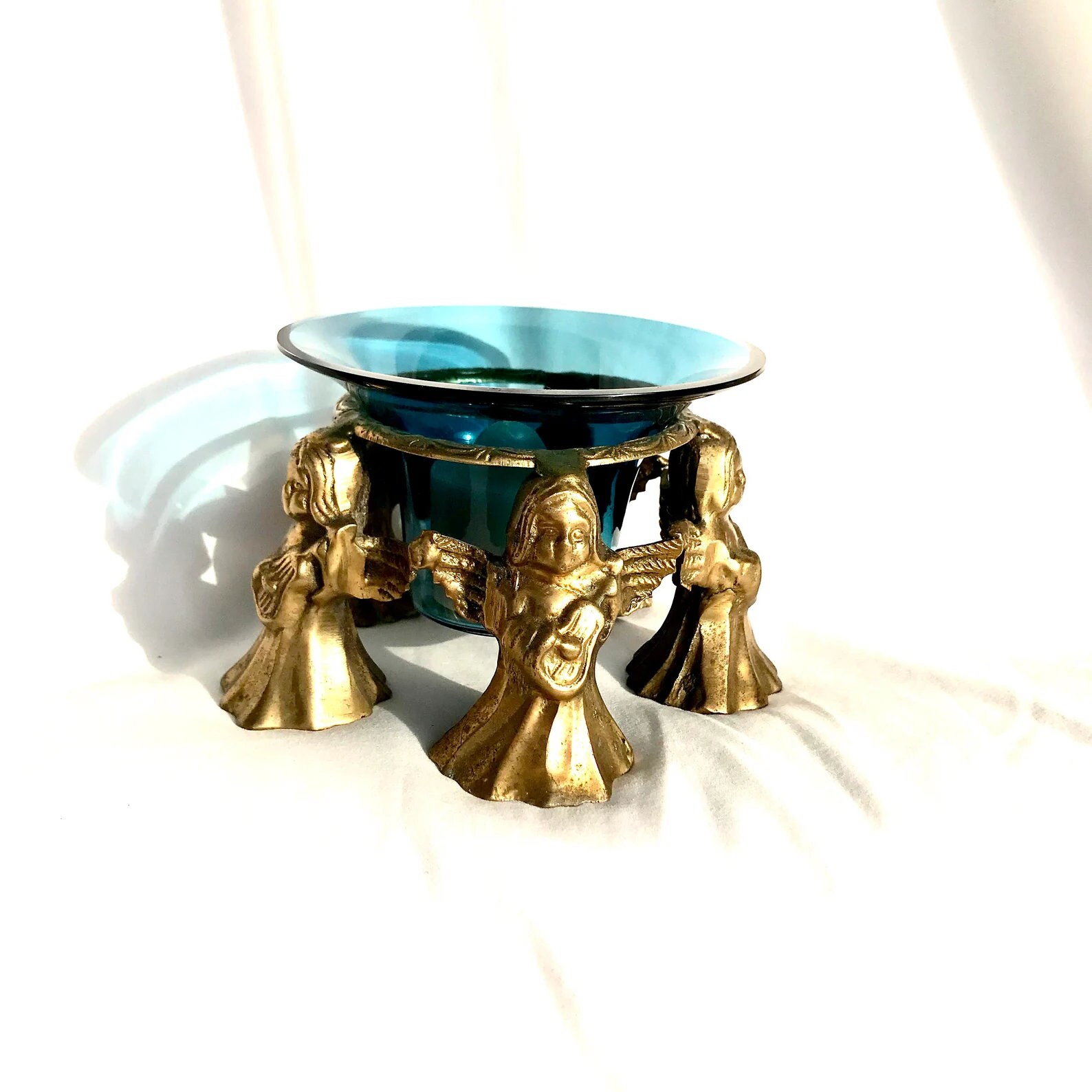 Lovely Angels Brass Base Stand Round Candle Holder Base Bowl - Etsy