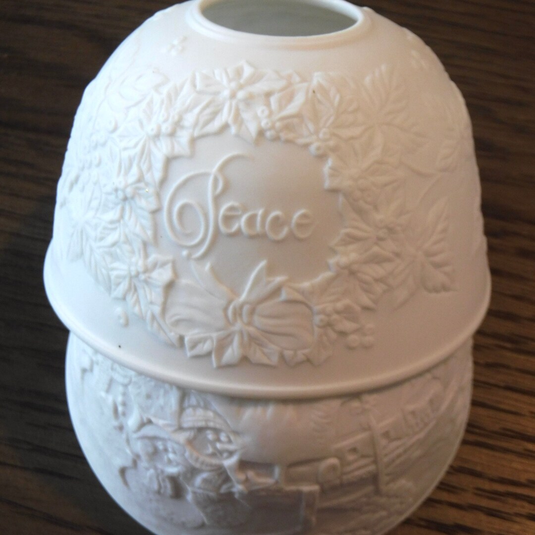 White Porcelain Wax Catcher Bobeche - Holiday Candle Cup for Chandelier ...