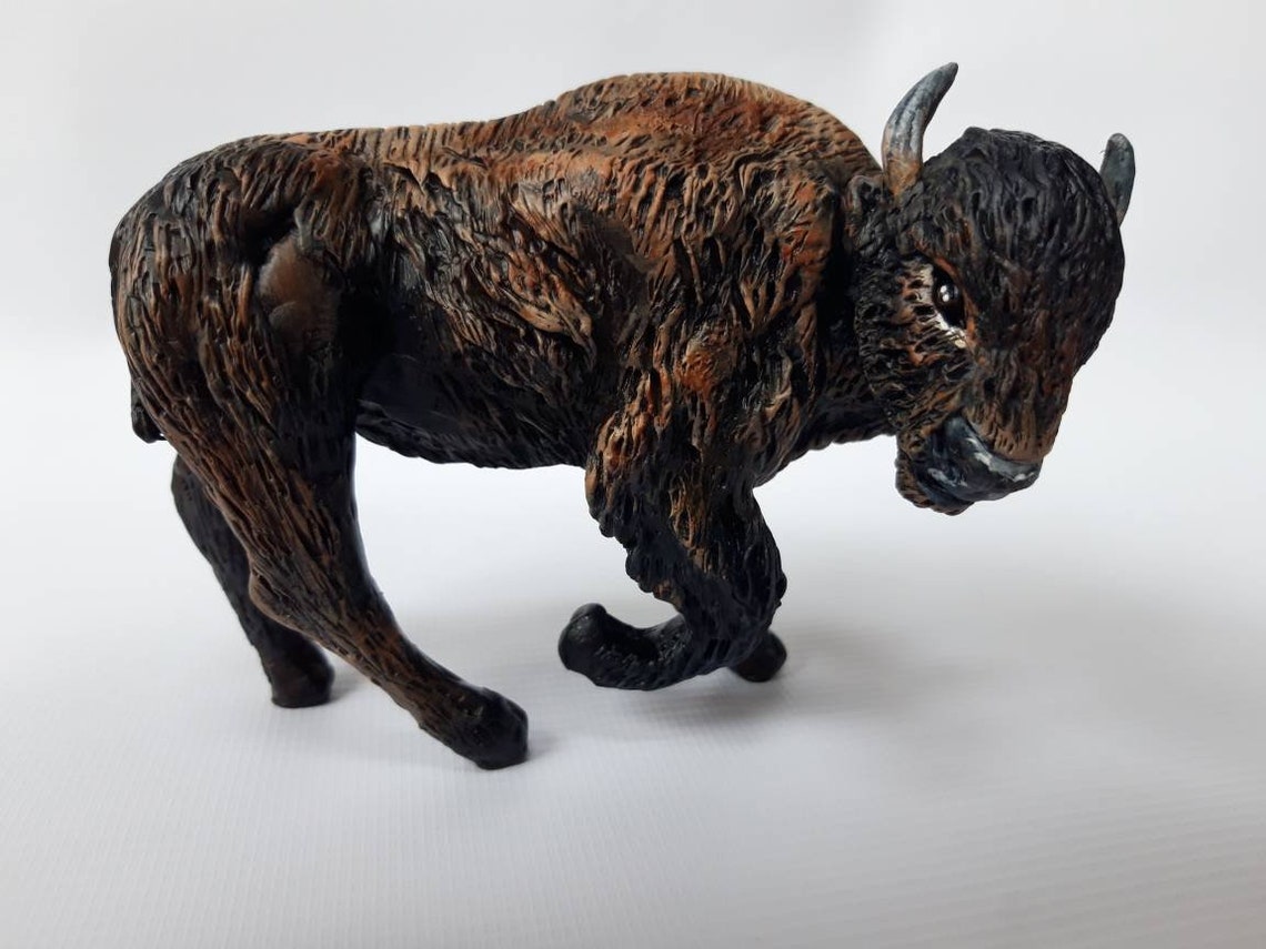 Bison Clay Sculpture - Etsy