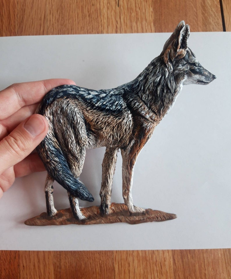 Jackal Sculptural Relief Display Piece - Etsy