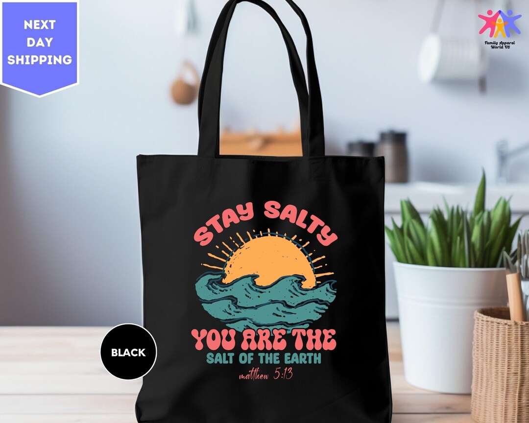 Stay Salty Tote Bag, Summer Gifts, Girls Vacay Bags, Trendy Beach Tote ...