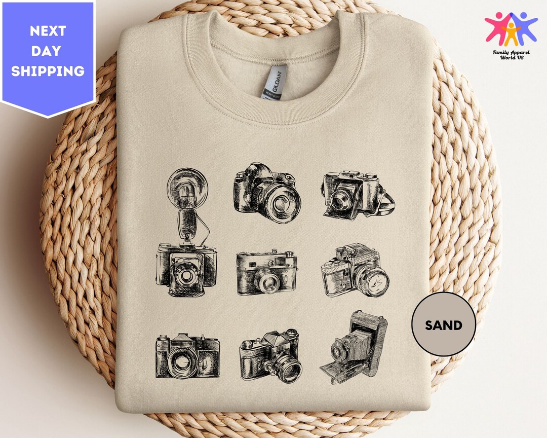 Camera Sweatshirt, Photography Sweatshirt, Gift for Photographer ...