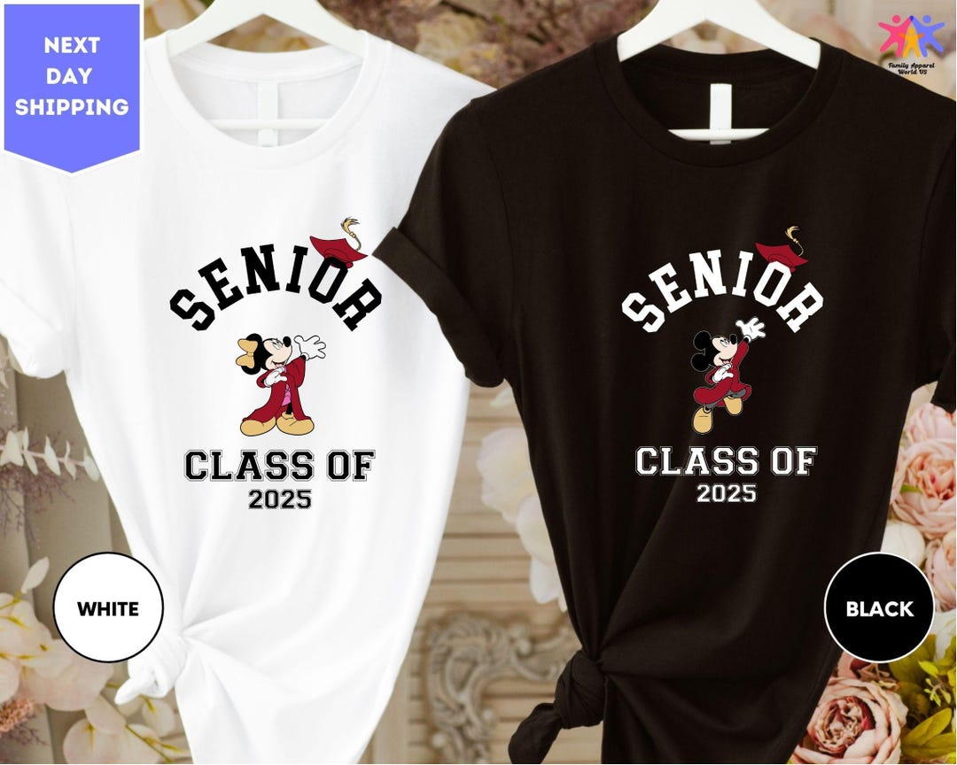 Disney Senior Shirt, Class of 2025 Mickey Minnie Shirt, Disney ...
