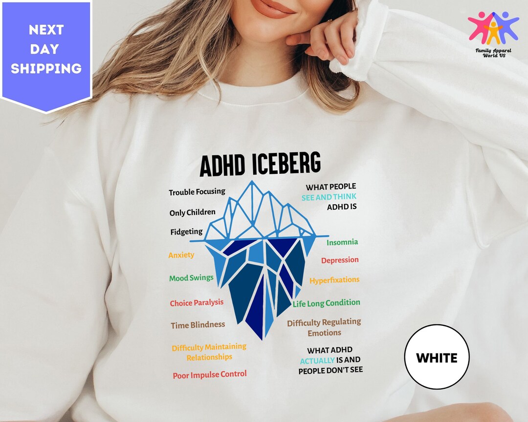 ADHD Sweatshirt, Neurodiversity Sweat, Mental Health, Anxiety Hoodie ...