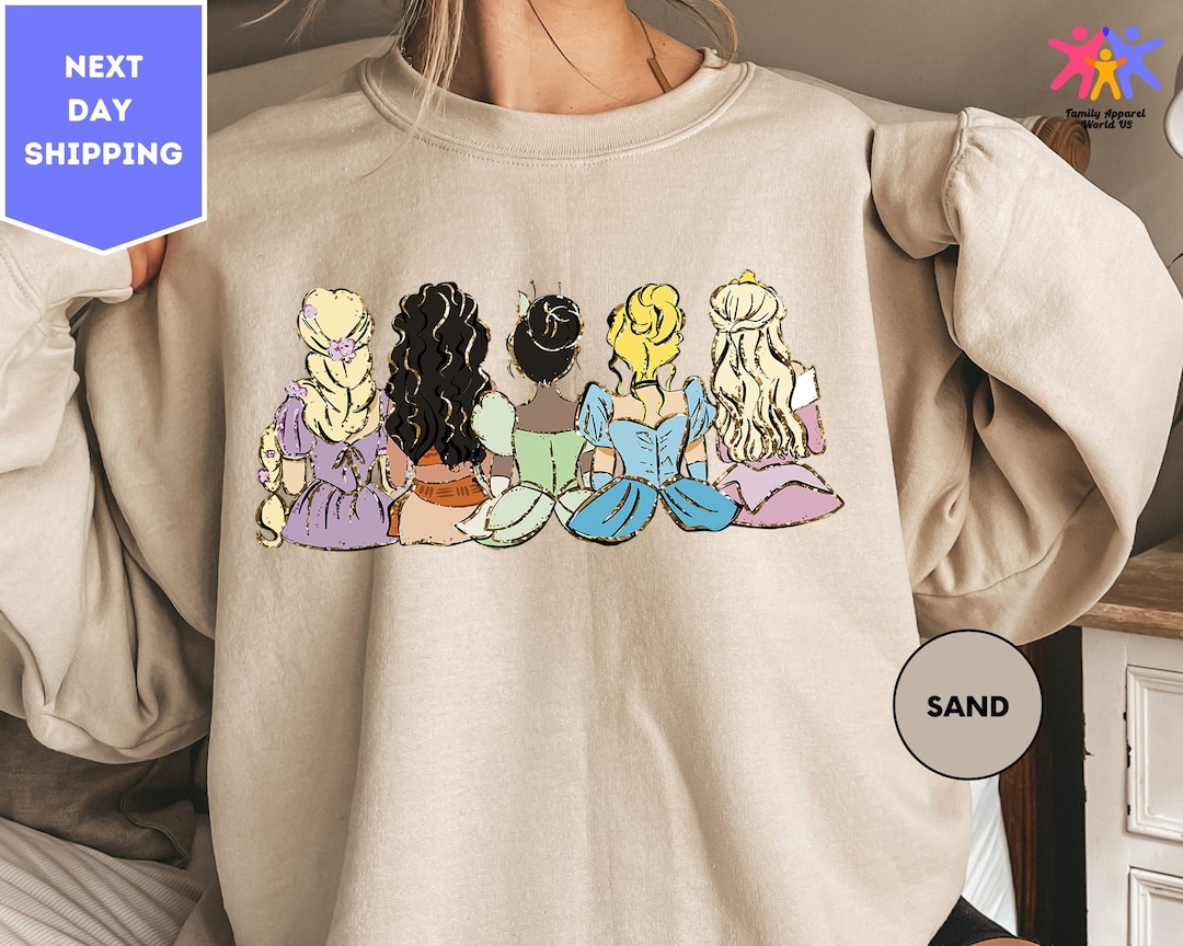 Disney Princess Sweatshirt, Disney Princess, Cute Sweatshirt, Walt ...