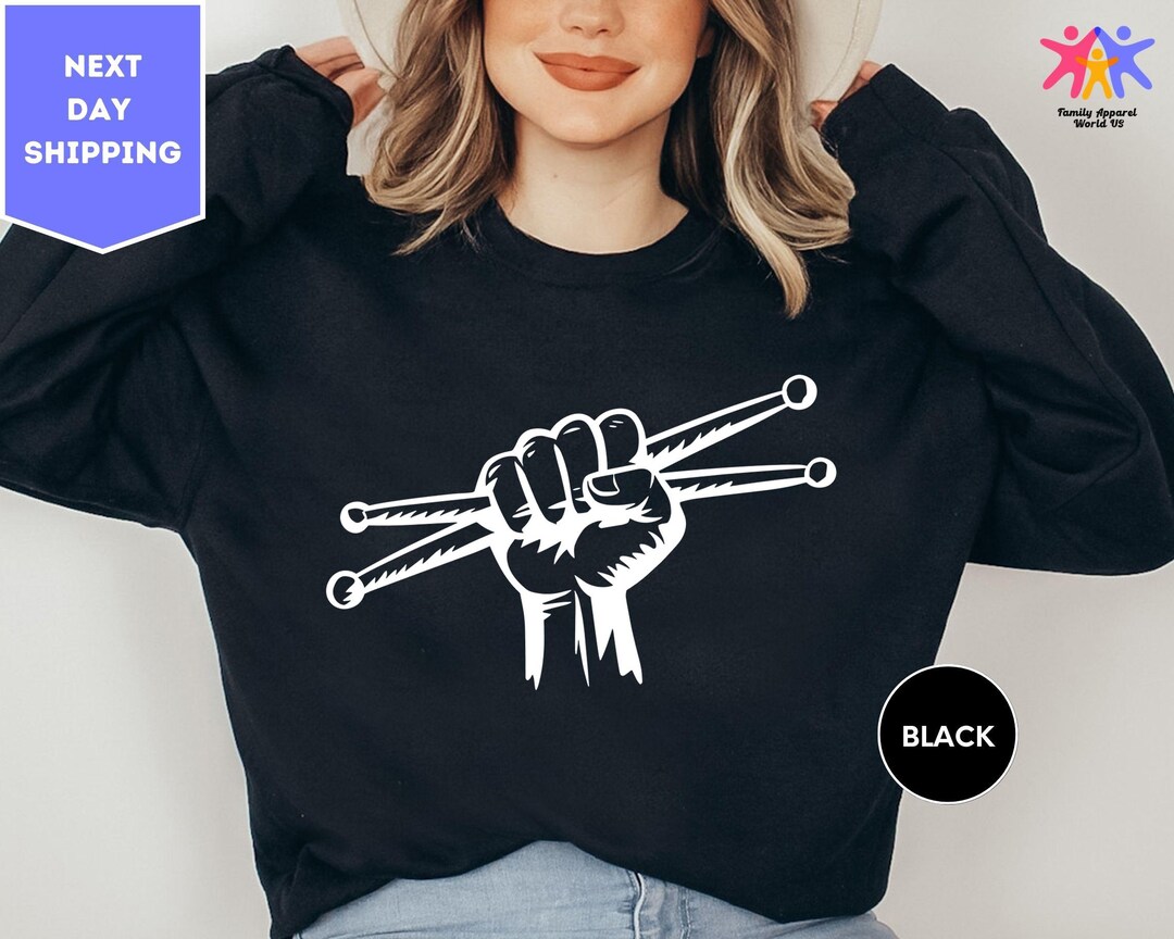 Drummer Sweatshirt, Drummer Sticks Sweatshirt, Drummer Gift, Fathers ...