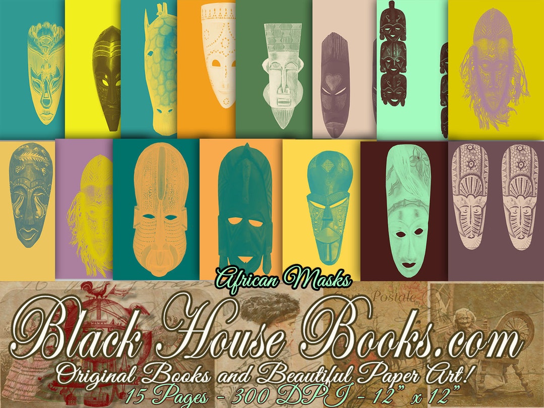 African Masks Paper Traditional African Masks Junk Journal - Etsy
