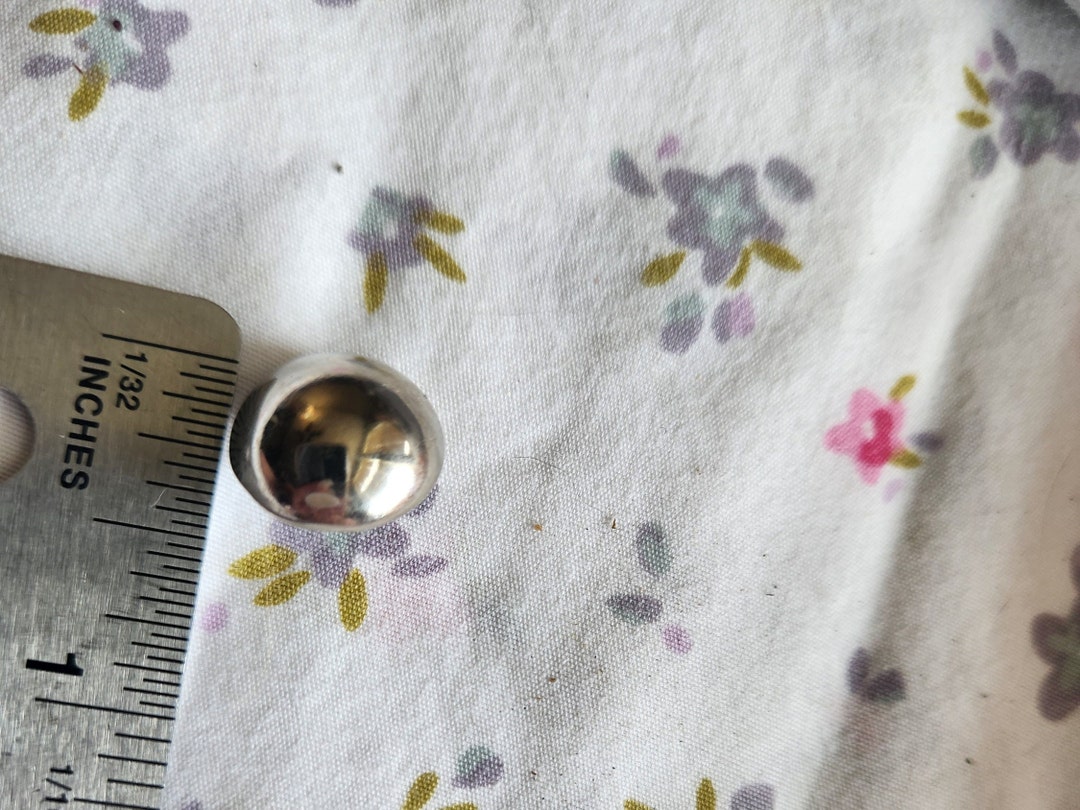 Vintage Chrome Round Buttons- 4 Pack - Etsy