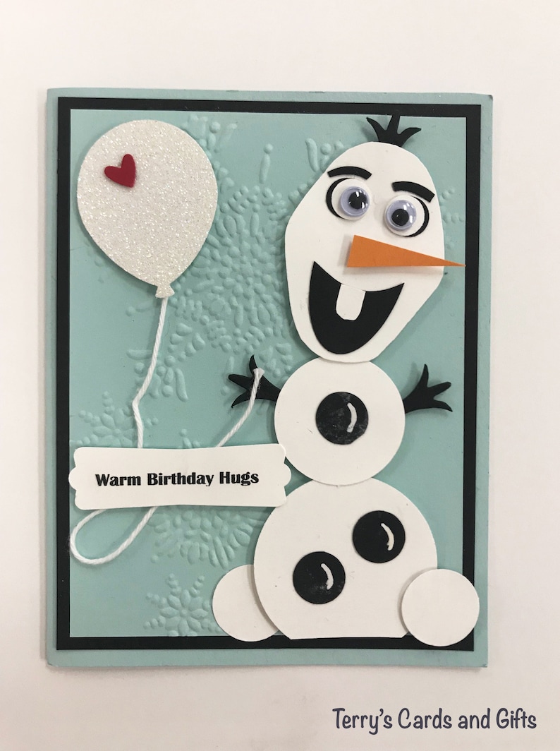 Olaf the Snowman Birthday Card - Etsy