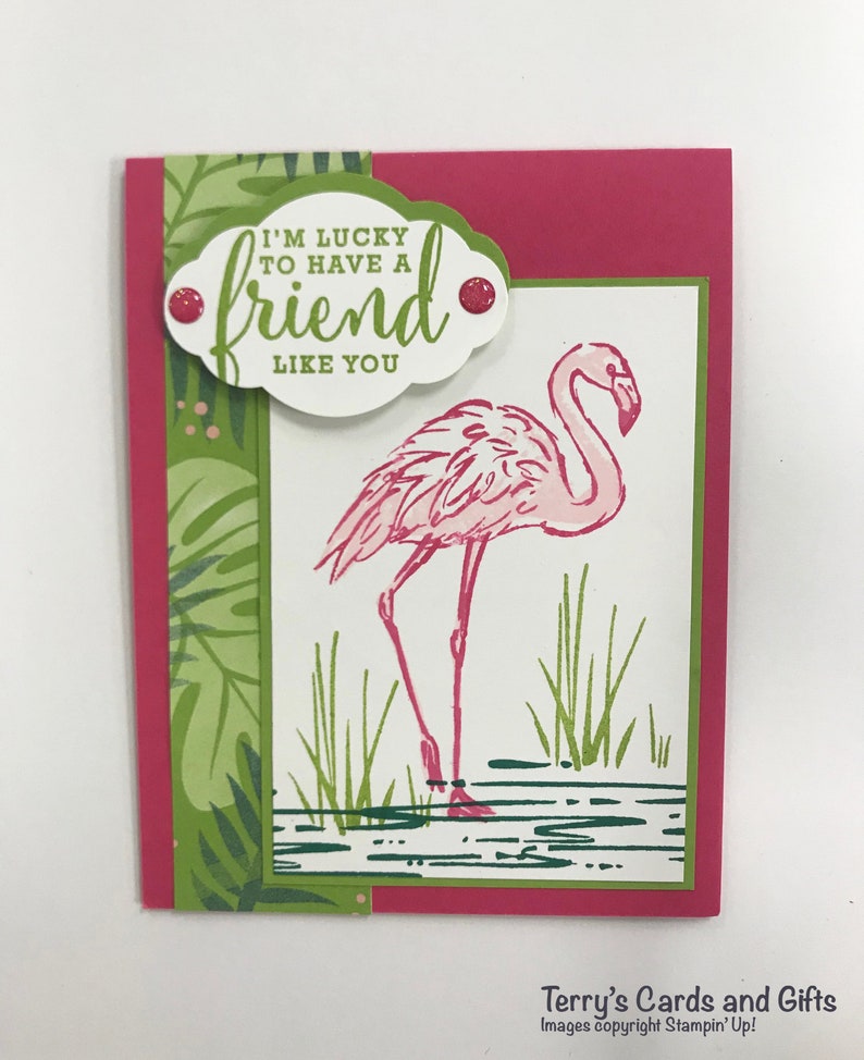 Flamingo Friend Greeting Card - Etsy