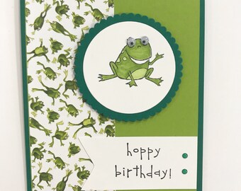 Frog Birthday Card, Frog Funny Birthday Card, Personalized Card, Toad ...