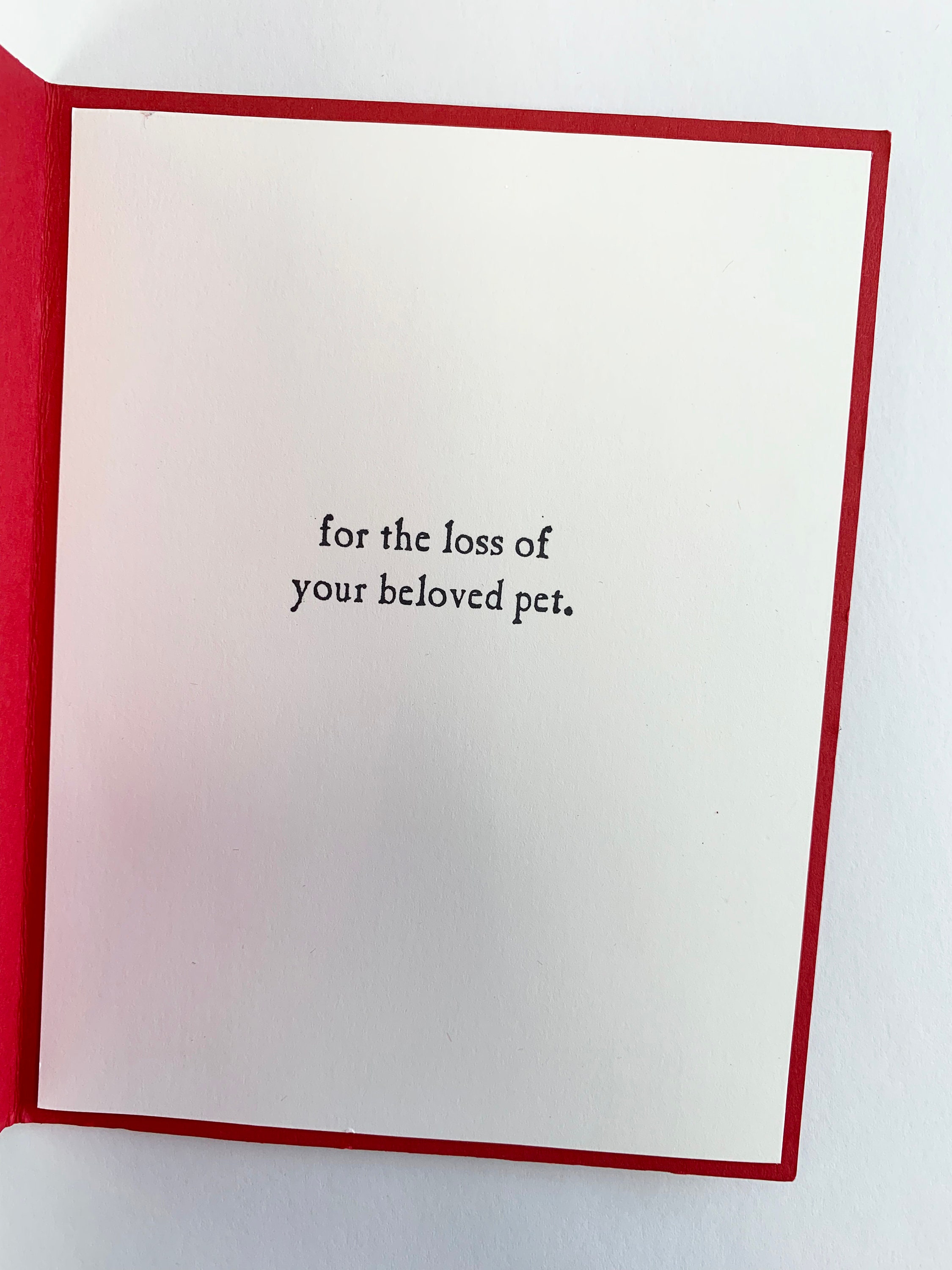 Pet Sympathy Card - Etsy