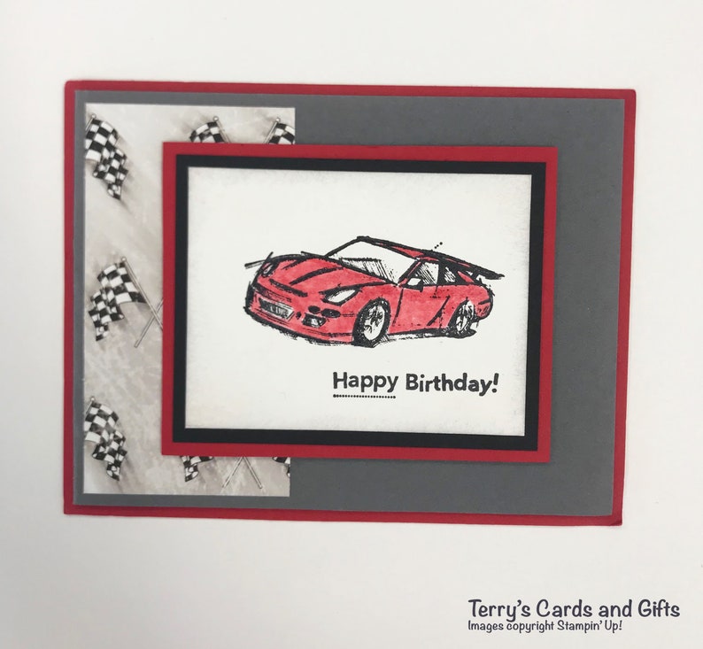 Race Car Birthday Card - Etsy