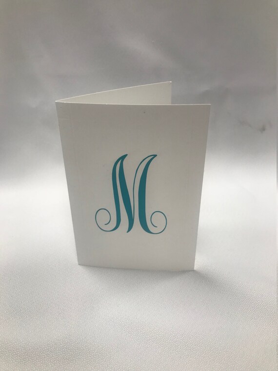 Initial Note Cards | Etsy