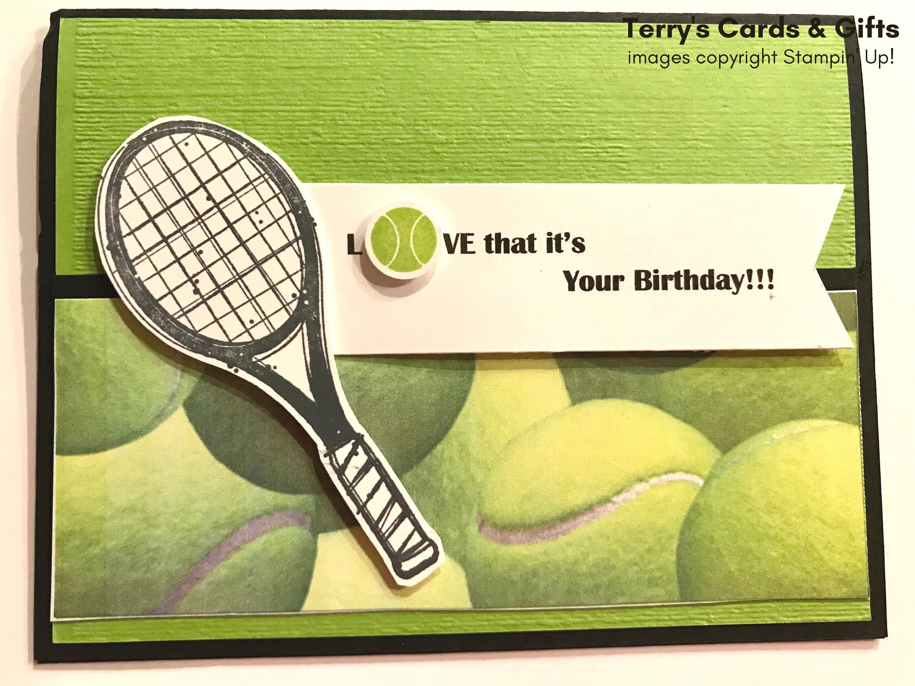 Tennis Birthday Card - Etsy