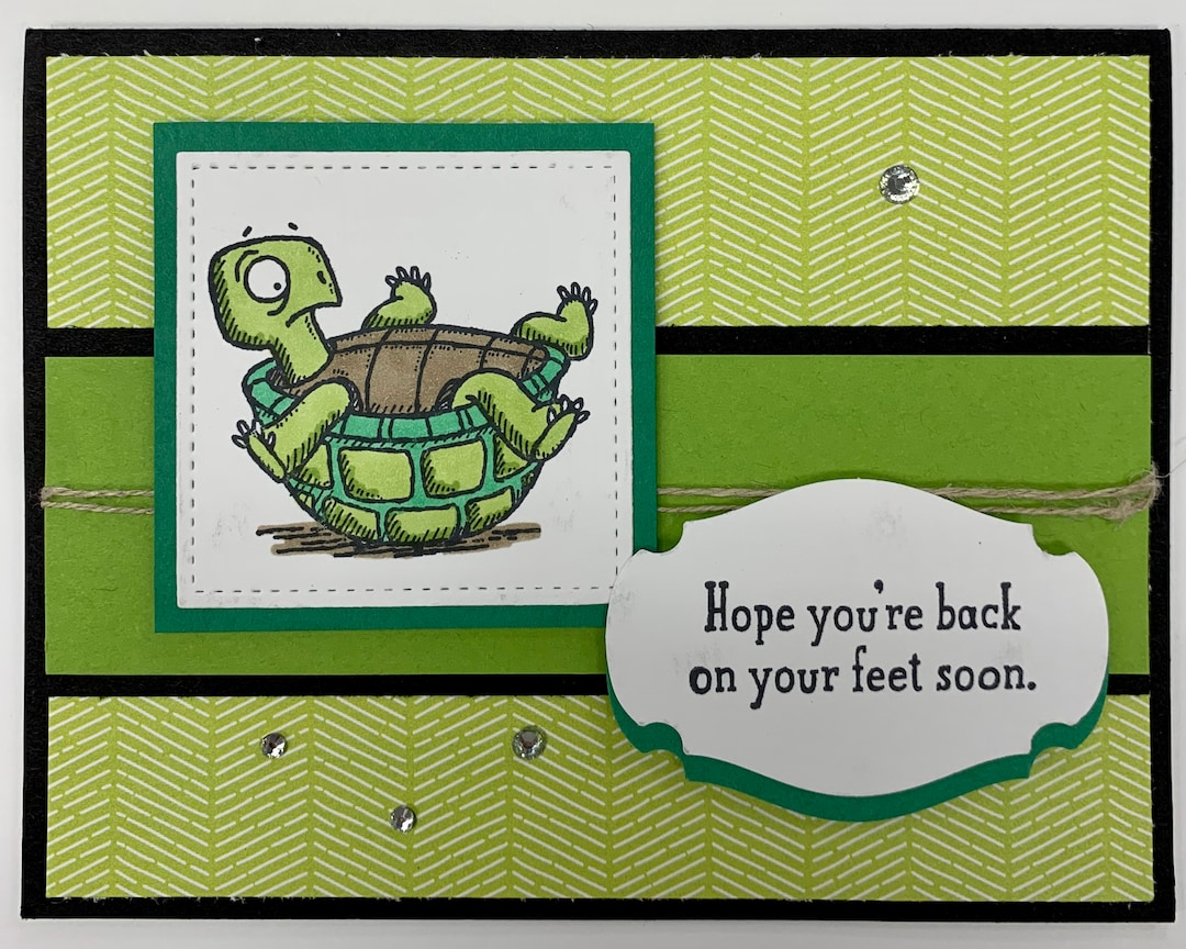 Get Well Soon Turtle Card - Etsy