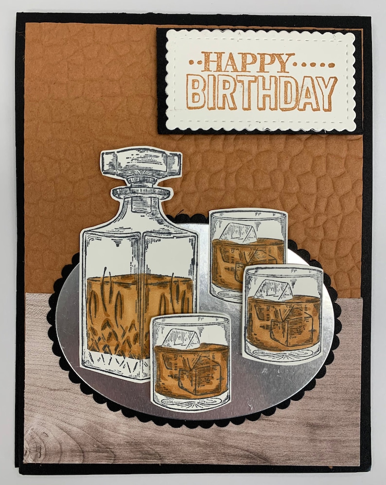 Whiskey Birthday Card - Etsy