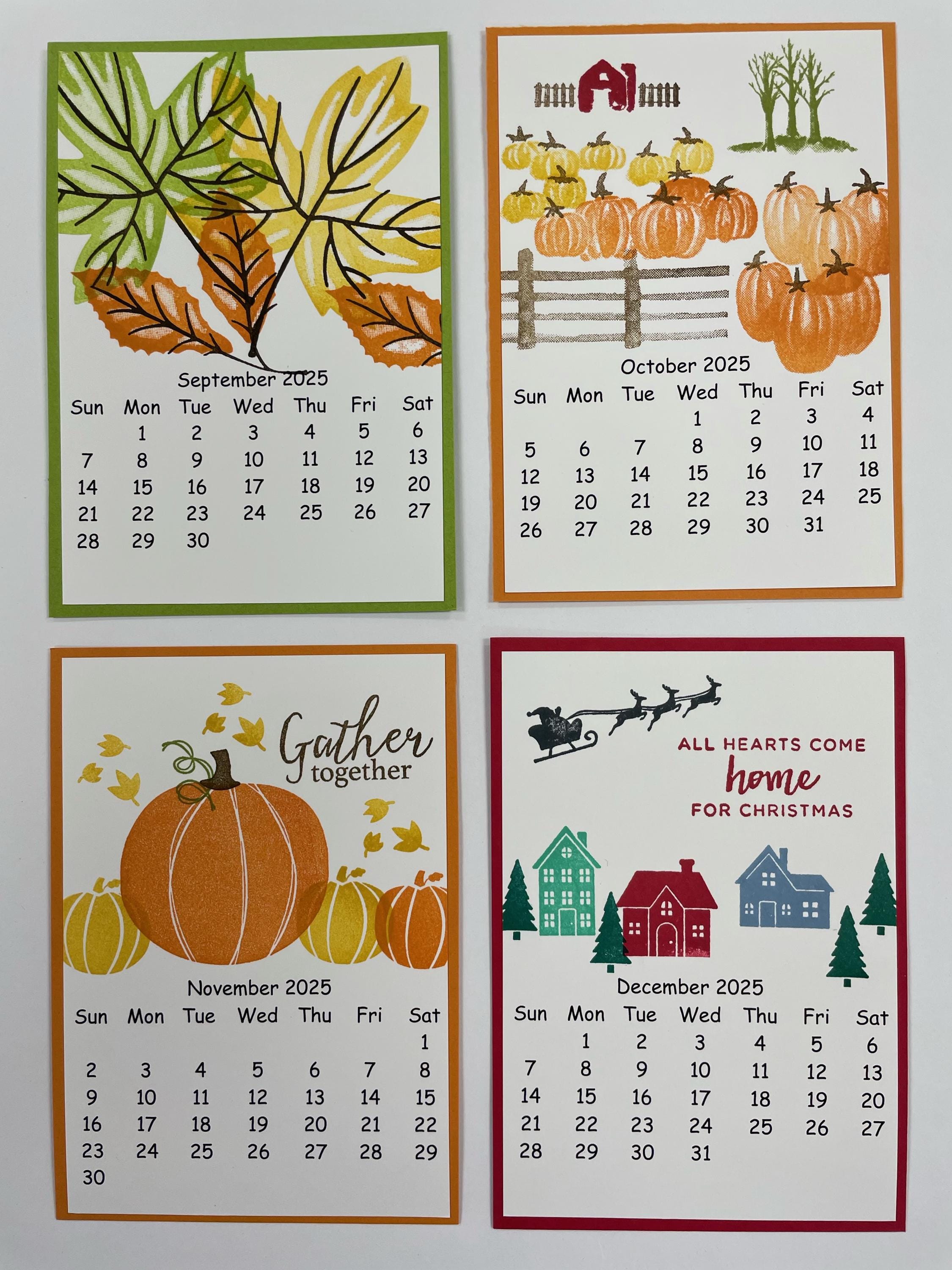 Desktop Calendar | 2025 Handheld Calendar | Calendar at a Glance ...