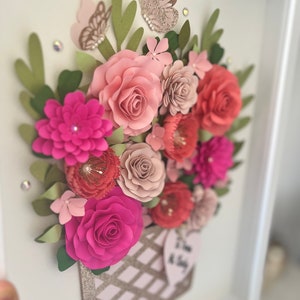 Paper Flowers Bouquet Shadow Box - Etsy