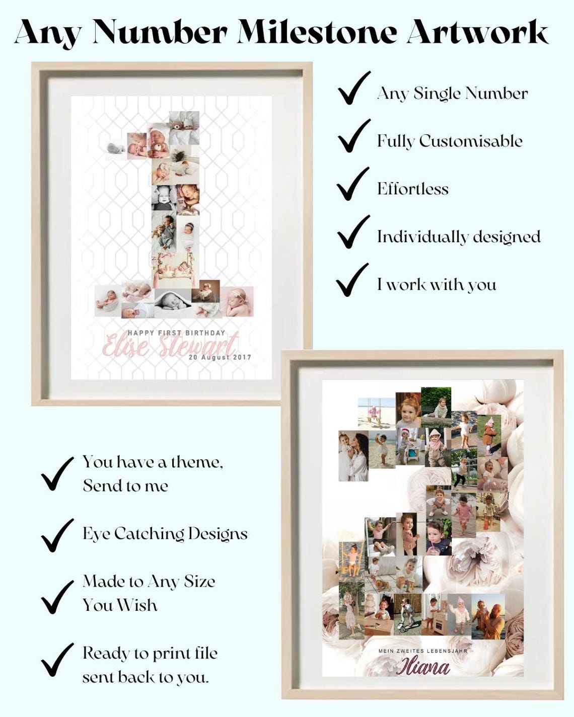 Personalised Baby Third Year, Number Three, Three Years Old, Milestone ...