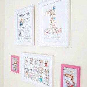 Personalised Baby First Year, Number ONE, One Year Old, Milestone 12 ...