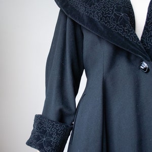 Antique 1900's Edwardian Heavy Princess Line Coat With Cord Embroidery ...