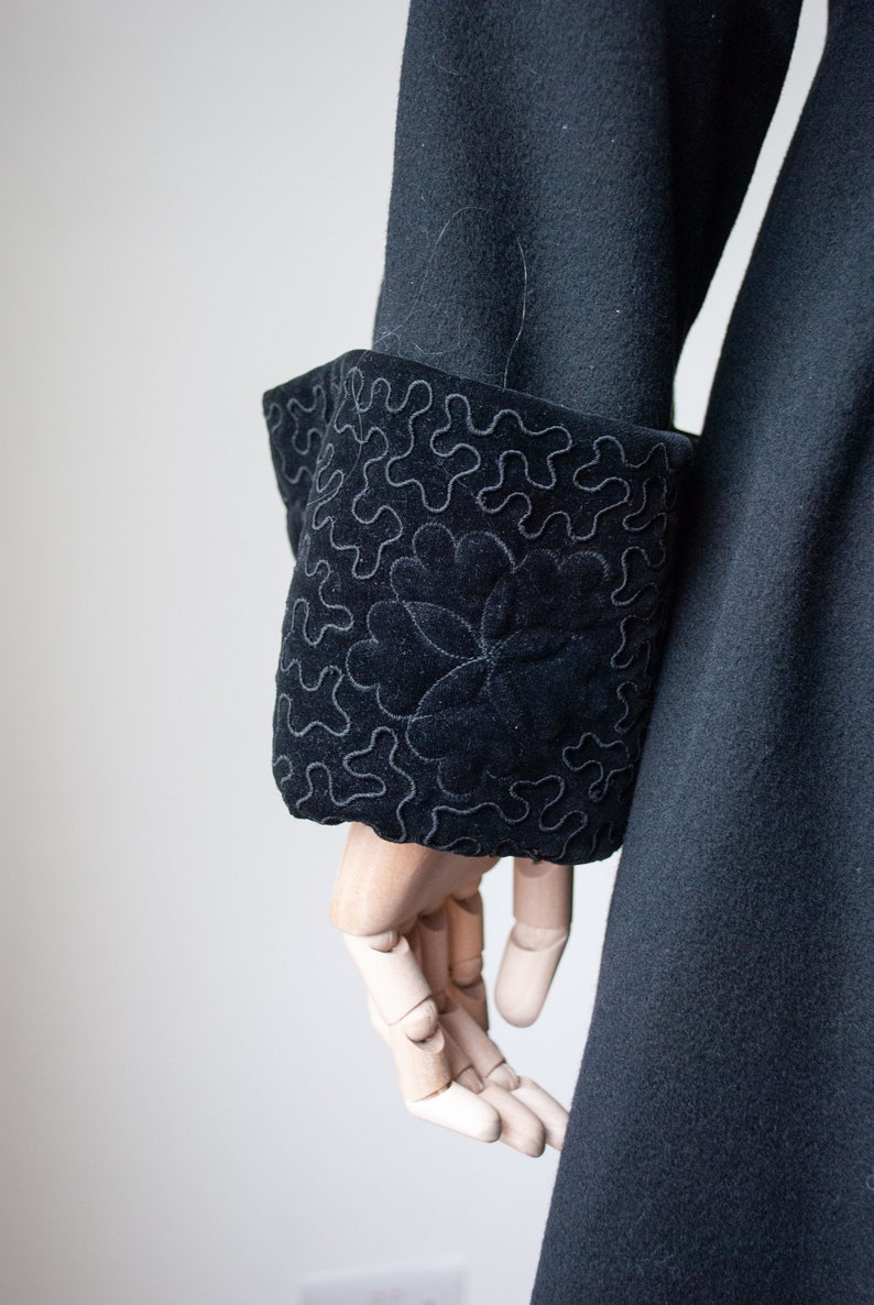 Antique 1900's Edwardian Heavy Princess Line Coat With Cord Embroidery ...