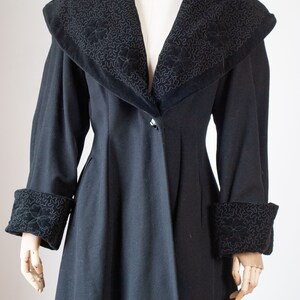 Antique 1900's Edwardian Heavy Princess Line Coat With Cord Embroidery ...