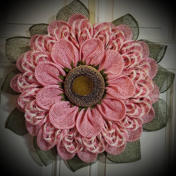 Spring Burlap Wreath - Etsy