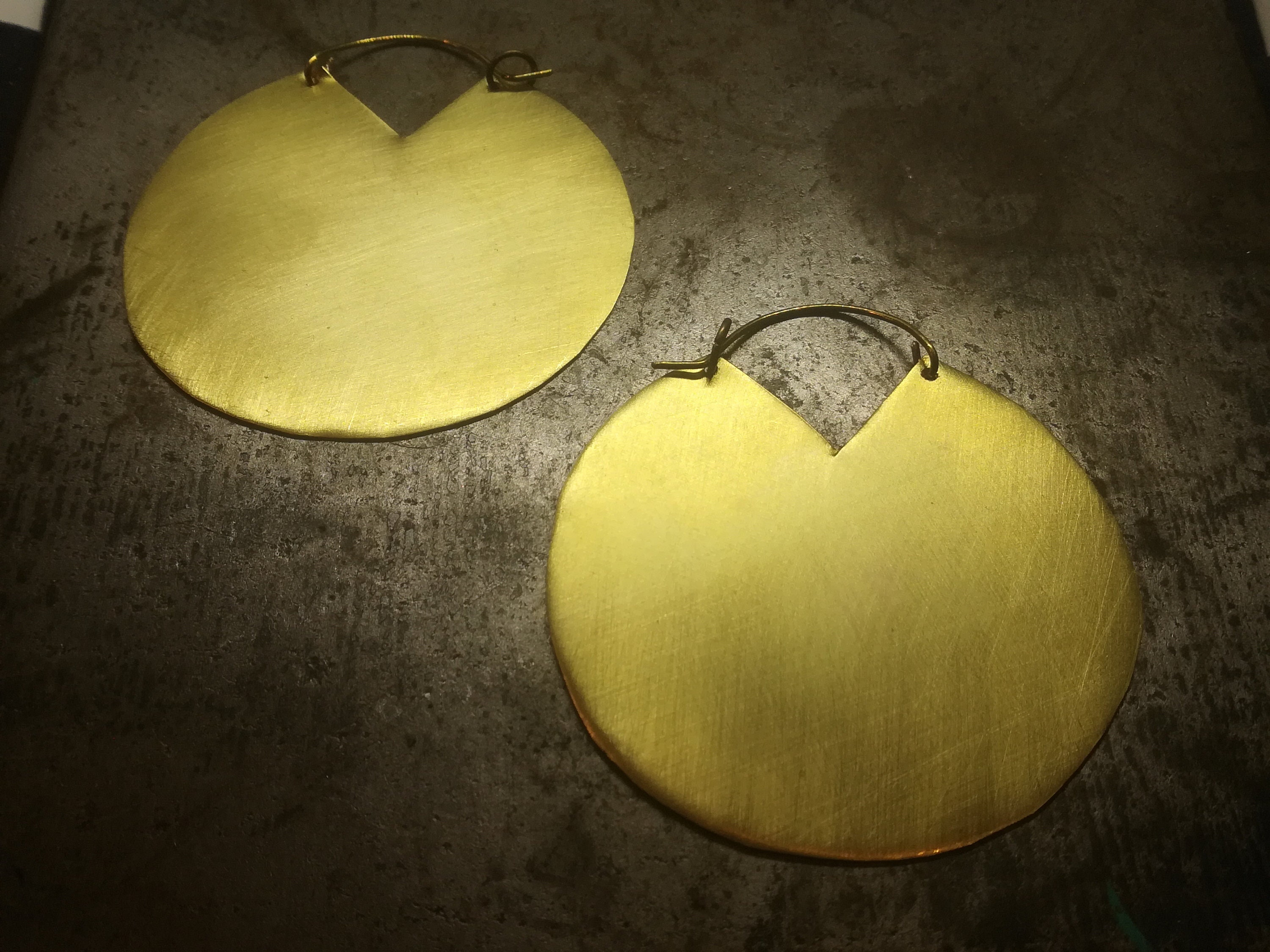 African Brass Hoops, Big Brass Hoops, Greek Jewelry, Bohemian Hoops ...